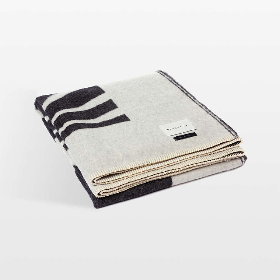 Blacksaw Dopamine 53"x70" Alpaca Charcoal Reversible Throw Blanket ...