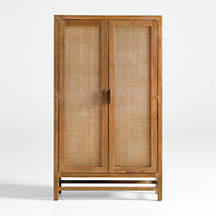 Blake Light Brown Two-Door Cabinet | Crate & Barrel