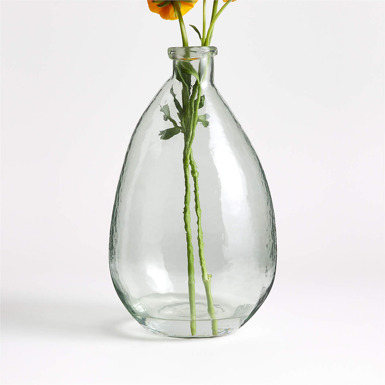 Palma Glass Vase 14" + Reviews | Crate & Barrel