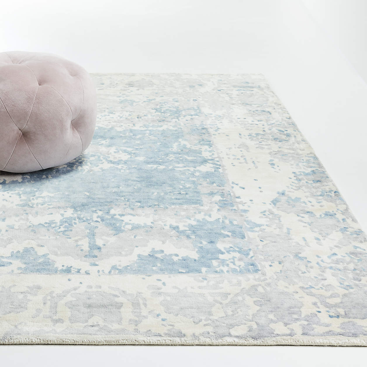 Printed Blue Abstract Rug | Crate & Kids