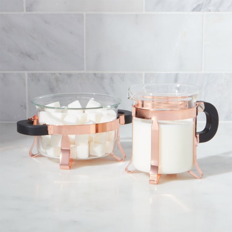Bodum Copper Cream and Sugar Set | Crate & Barrel