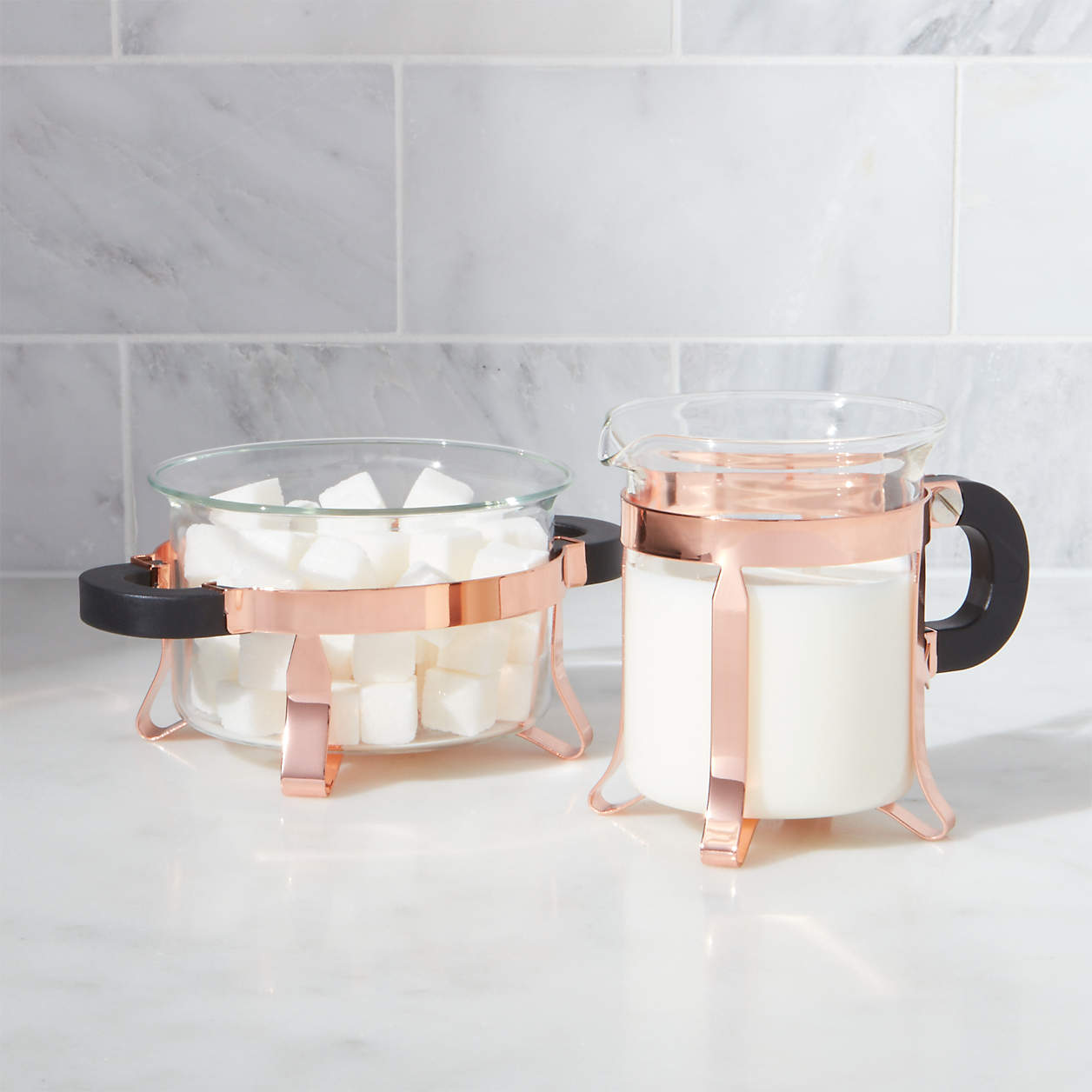 Bodum Copper Cream and Sugar Set + Reviews | Crate & Barrel