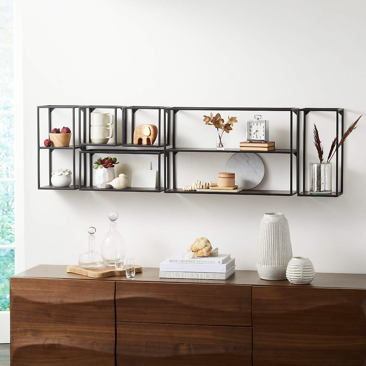 Booker Two Level Long Horizontal Decorative Shelves, Set of 6 + Reviews ...