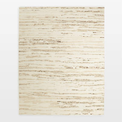 Birch Neutral Wool-Blend Abstract Area Rug 8'x10' | Crate & Barrel