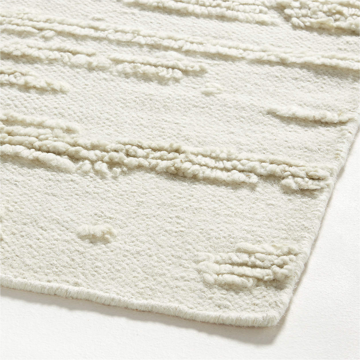 Bozeman Wool Textured Light Tan Area Rug 12"x18" Swatch | Crate & Barrel
