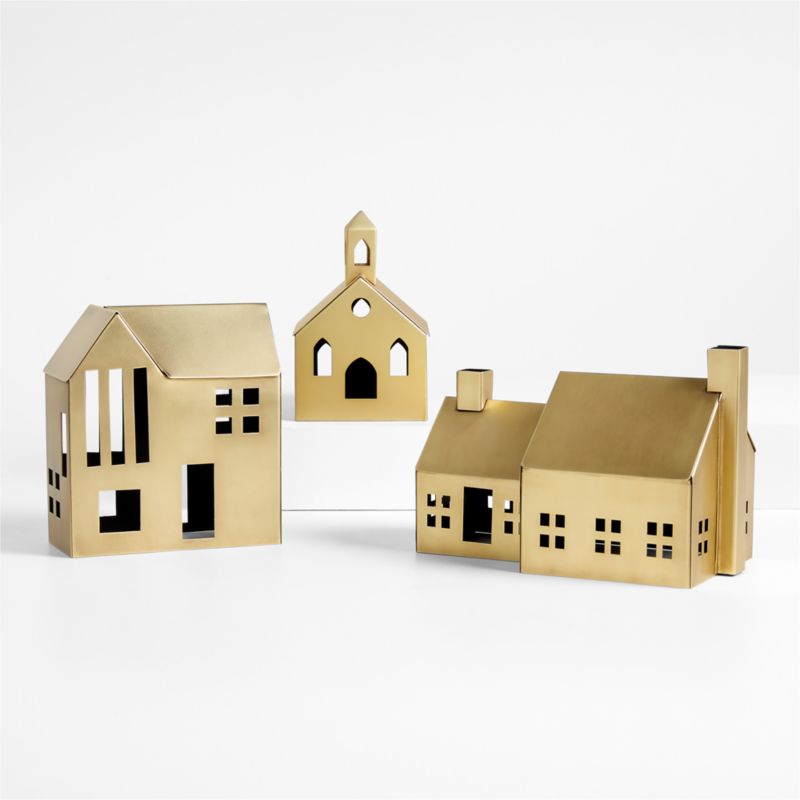Brass Finish Holiday Mansion | Crate & Barrel