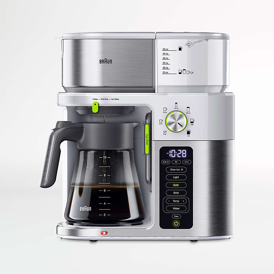 Braun White MultiServe Coffee Maker + Reviews | Crate & Barrel