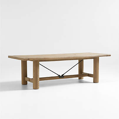 Terra 65" Natural White Oak Solid Wood Dining Table + Reviews | Crate ...