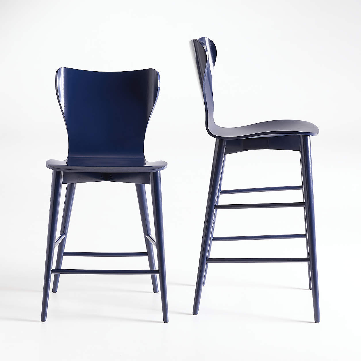 Brera Indigo Bar Stools | Crate & Barrel