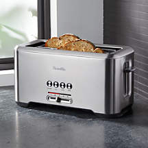 Breville A Bit More 4-Slice Long Slot Toaster + Reviews | Crate & Barrel