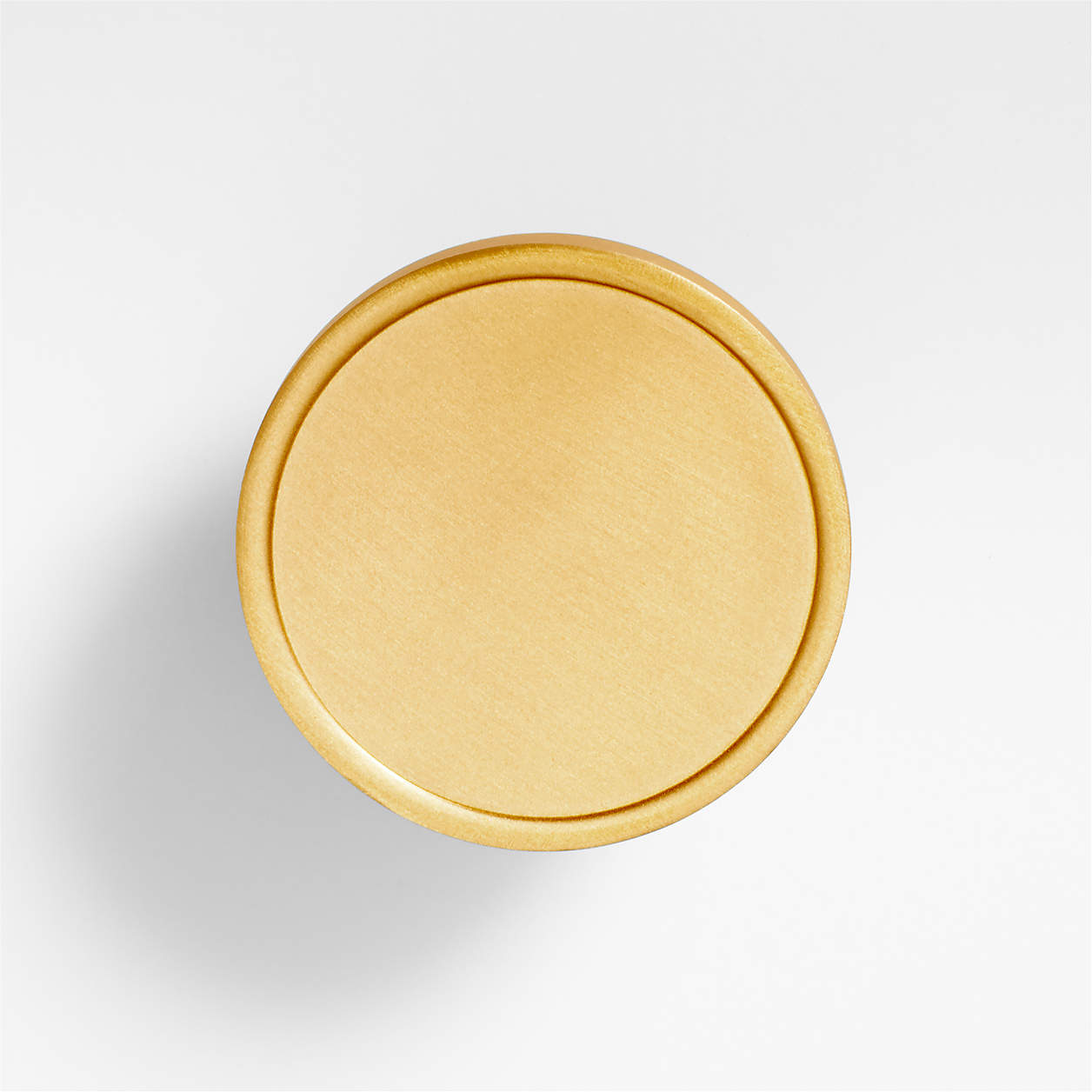 Bria Flat Round Brass Knob + Reviews | Crate & Barrel