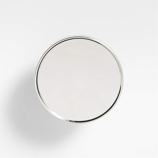 Rune Round Polished Nickel Knob + Reviews | Crate & Barrel