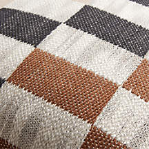 Brick 20"x20" Black Multicolor Outdoor Throw Pillow | Crate & Barrel