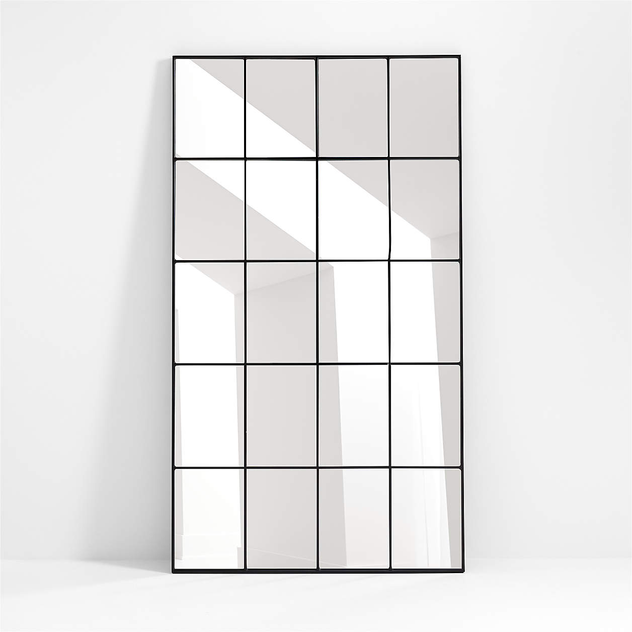 Bridget Classic Rectangular Floor Window Pane Mirror + Reviews | Crate ...