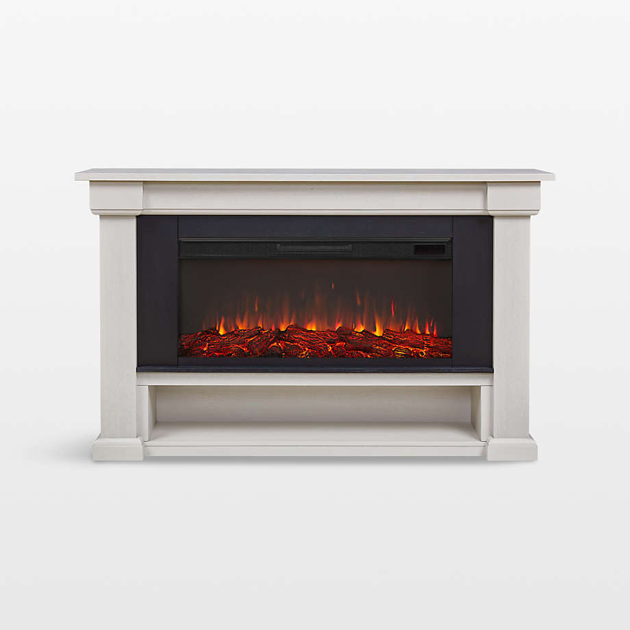 Bristow Light Wood Electric Fireplace | Crate & Barrel