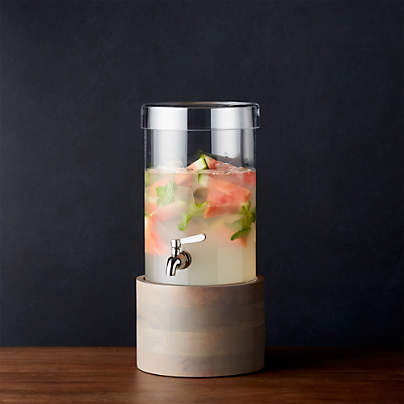 Brooks Natural Wood Drink Dispenser Stand + Reviews | Crate & Barrel