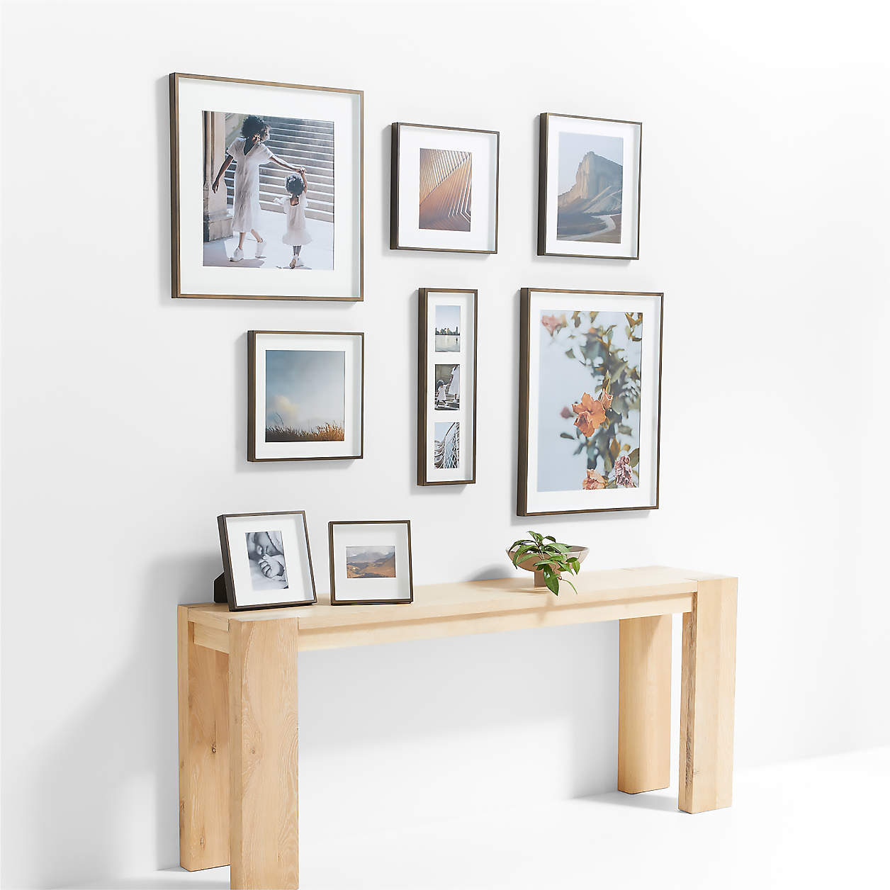 Brushed Antique Bronze Picture Frames | Crate & Barrel