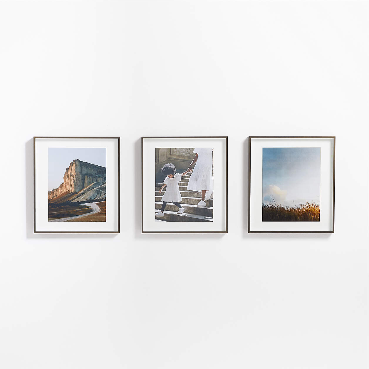 3-Piece Brushed Antique Bronze 11x14 Gallery Wall Picture Frame Set ...