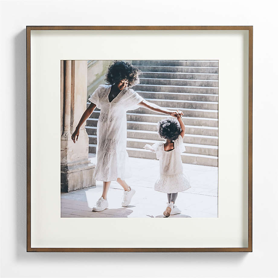 Brushed Antique Bronze 18" Square Wall Photo Picture Frame + Reviews ...