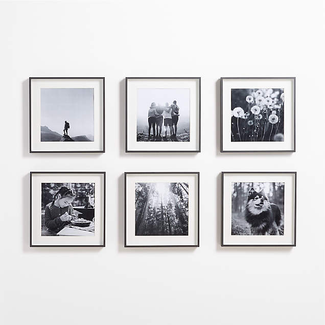 4-Piece Brushed Black Gallery Wall Picture Frame Set + Reviews | Crate ...