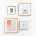 4-Piece Brushed Brass Gallery Wall Picture Frame Set + Reviews | Crate ...