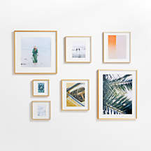 7-Piece Brushed Brass Gallery Wall Picture Frame Set | Crate & Barrel