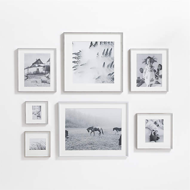 4-Piece Brushed Silver Gallery Wall Picture Frame Set + Reviews | Crate ...