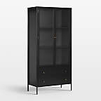 Bruno Black Metal Storage Display Cabinet + Reviews | Crate & Barrel