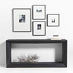 Brushed Black Metal Picture Frame with Vertical White Mat 5x7 + Reviews ...