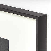 Brushed Black Metal Picture Frame with Vertical White Mat 5x7 + Reviews ...