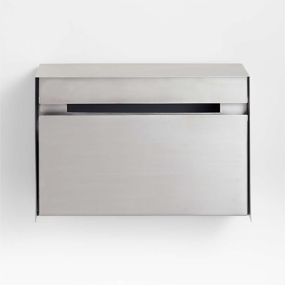 Brushed Nickel Modern Wall-Mount Mailbox + Reviews | Crate & Barrel Canada