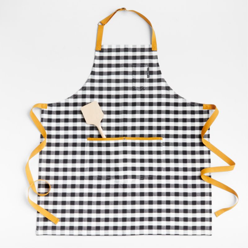 Buffalo Black Fall Plaid Baking Kitchen Cooking Apron | Crate & Barrel