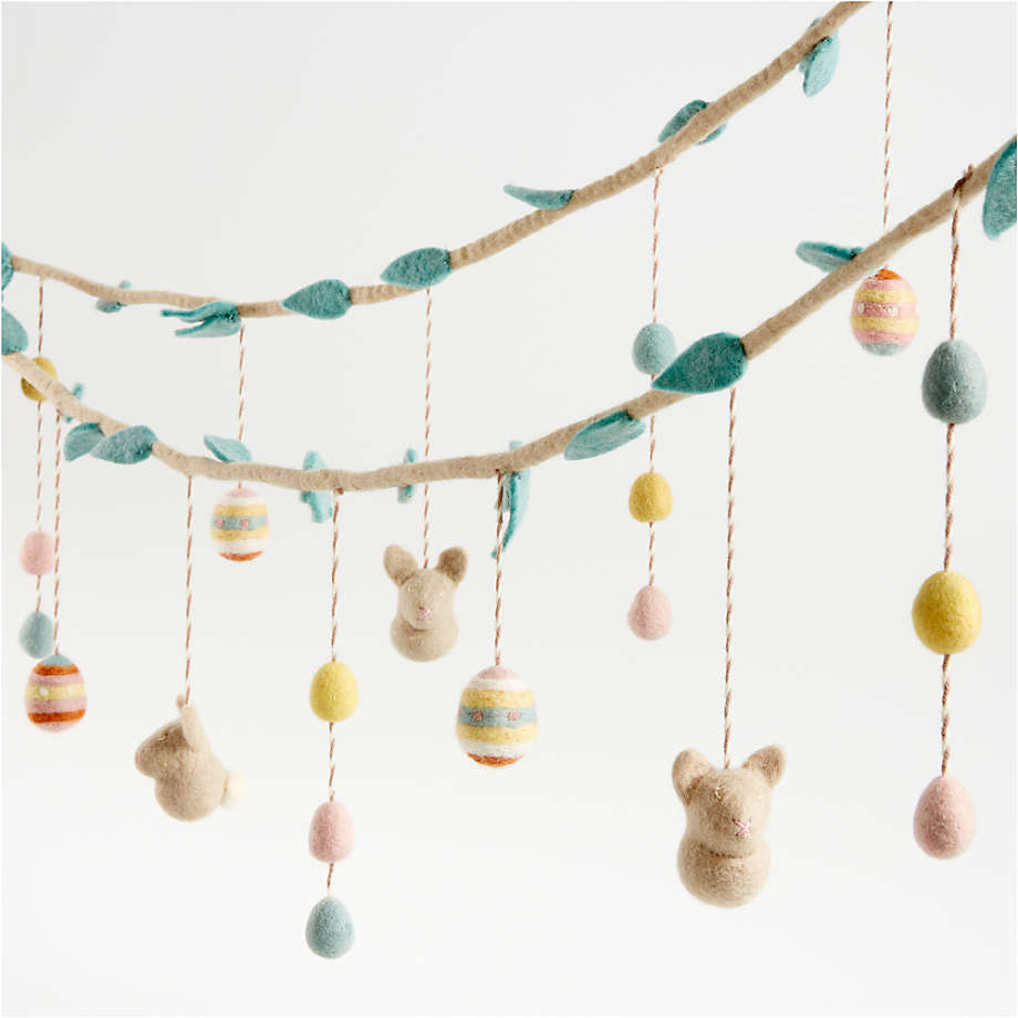 Spring Bunny Felt Garland + Reviews | Crate & Kids