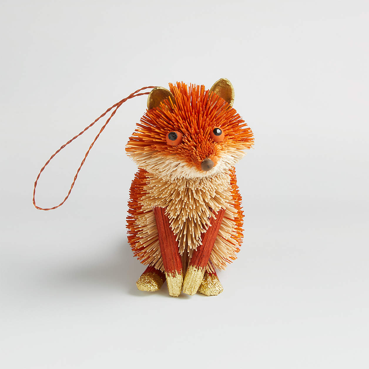Hand-Painted Buri Fox Christmas Tree Ornament + Reviews | Crate & Barrel