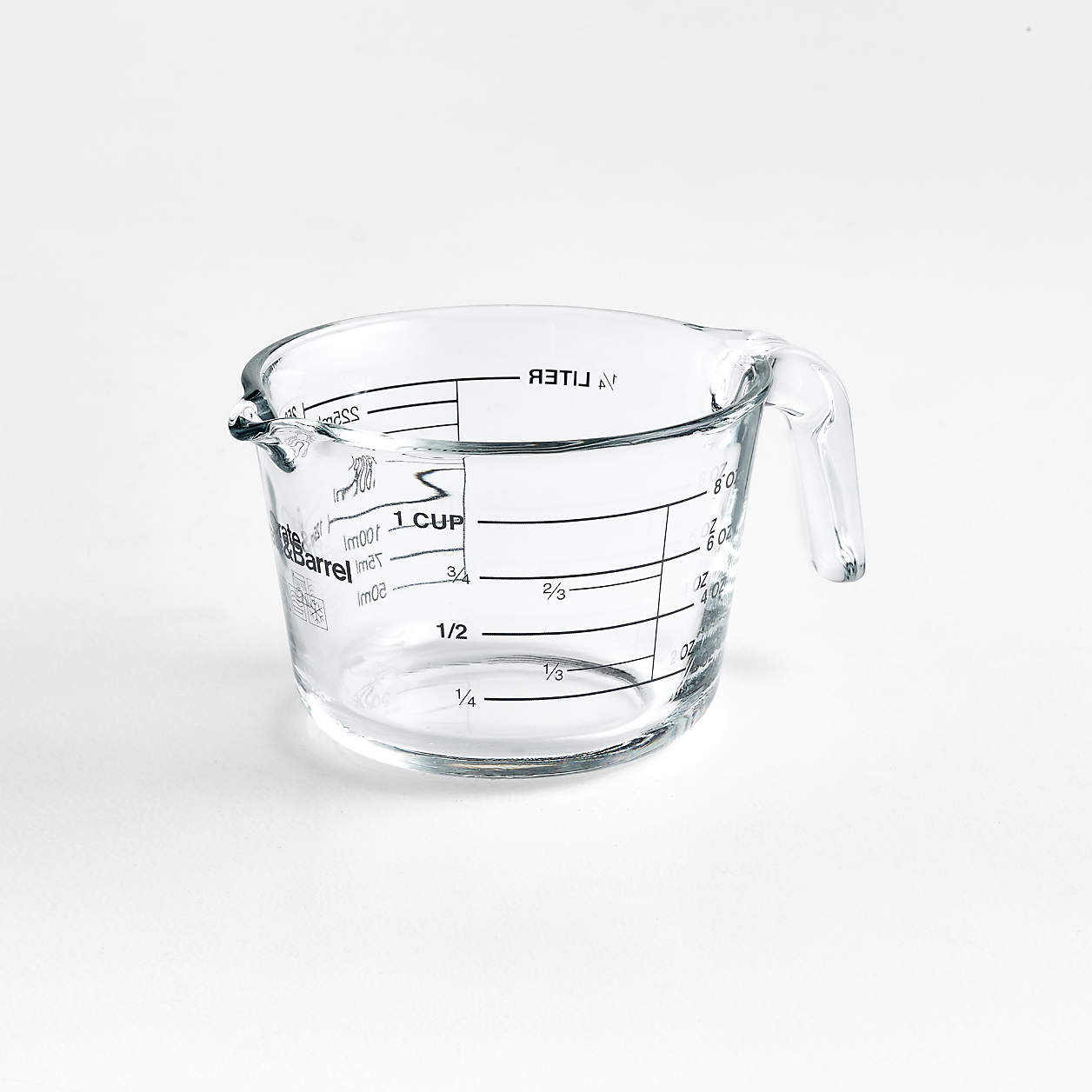Crate & Barrel 1-Cup Glass Liquid Measuring Cup + Reviews | Crate & Barrel