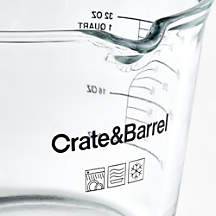 Crate & Barrel 4-Cup Glass Liquid Measuring Cup + Reviews | Crate & Barrel