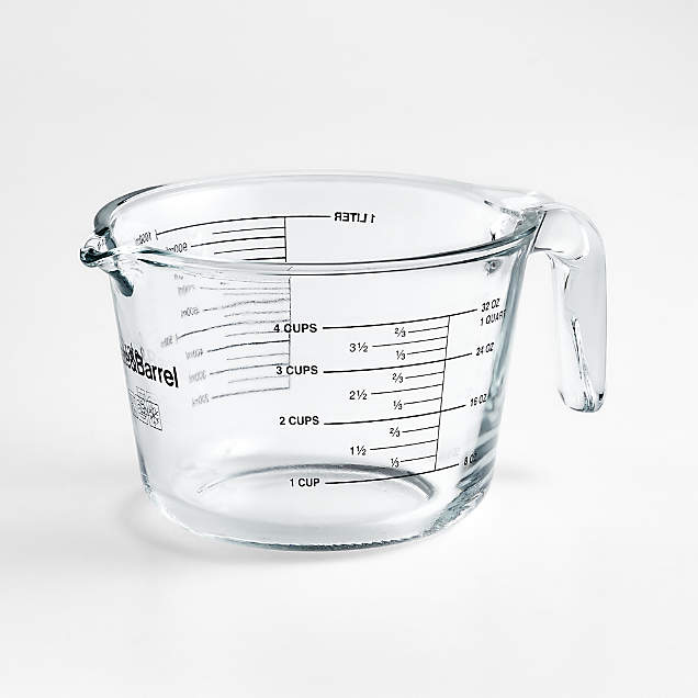 Acacia Wood and Gold Measuring Cups, Set of 4 + Reviews | Crate ...