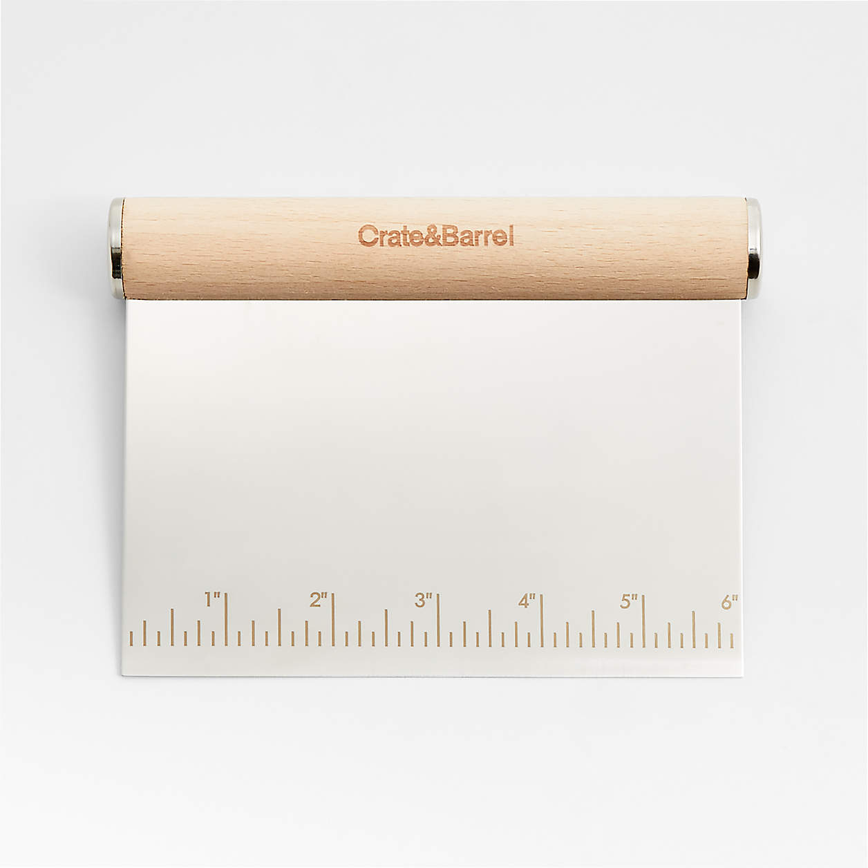 Crate & Barrel Bench Scraper Dough Cutter with Beechwood Handle ...