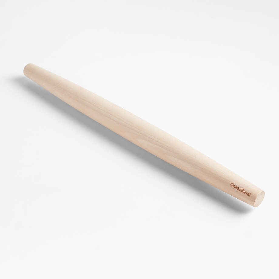 Crate & Barrel Wooden French Rolling Pin for Baking + Reviews | Crate ...