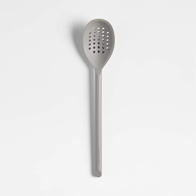 Crate & Barrel Grey Silicone Spoon + Reviews | Crate & Barrel