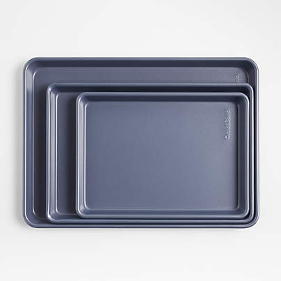Crate & Barrel Slate Blue Baking Sheets, Set of 3 + Reviews | Crate ...