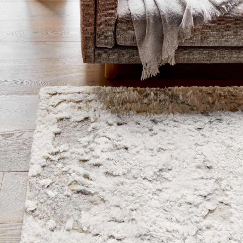 Cavazzi Neutral Distressed Area Rug 8'x10' + Reviews | Crate & Barrel