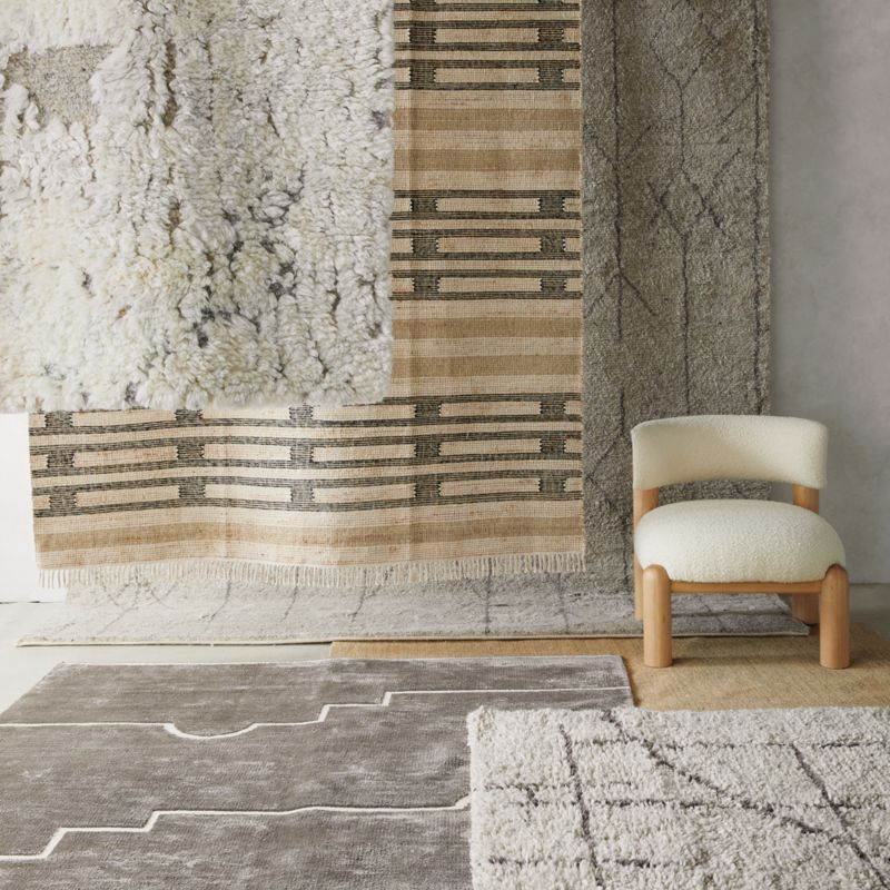 Cavazzi Neutral Distressed Area Rug 5'x8' + Reviews | Crate & Barrel