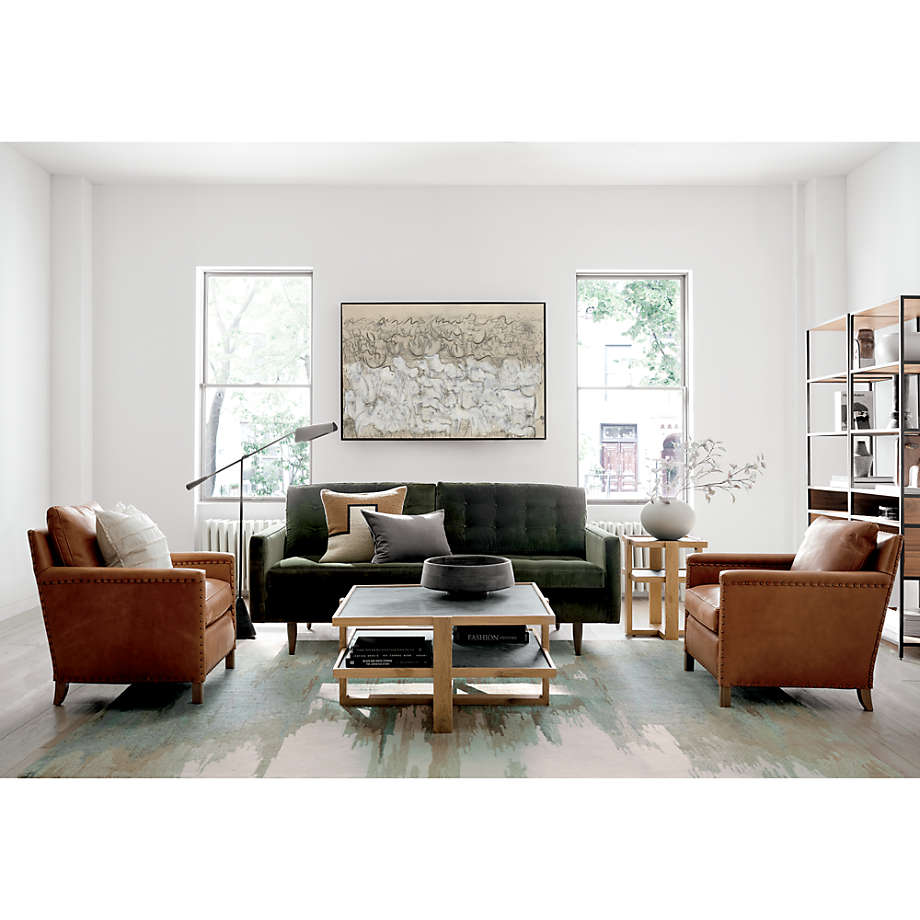 Crate&Barrel 'The Herd' Framed Canvas Wall Art Print 61"x41" by Kader ...