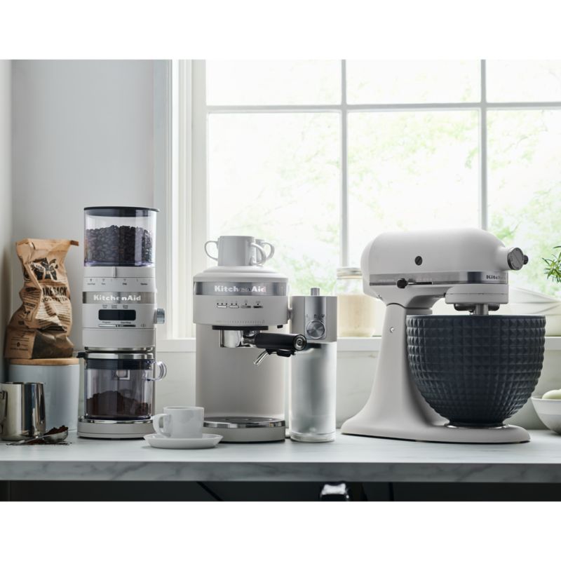 KitchenAid Matte Milkshake White Semi-Automatic Espresso Machine Maker ...