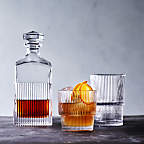 Atwell Stackable Textured Ribbed Drink Glasses | Crate & Barrel