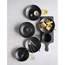 Marin Matte Black Dinner Plates, Set of 8 + Reviews | Crate & Barrel