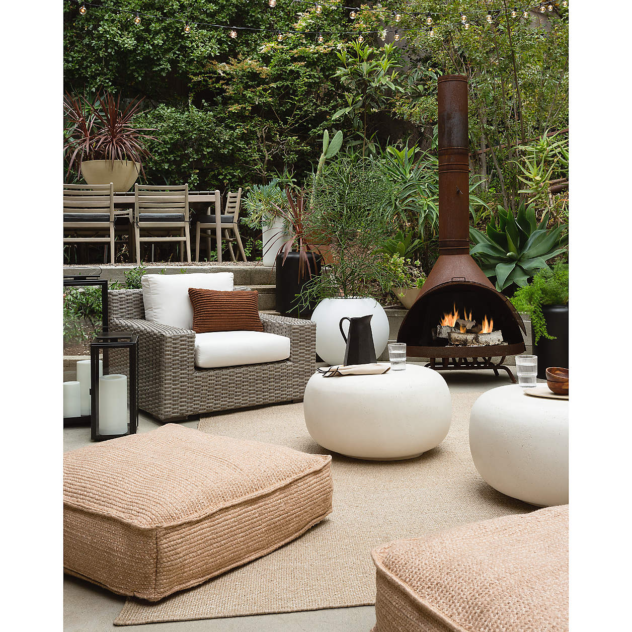 Modern Crock Black Planters | Crate & Barrel