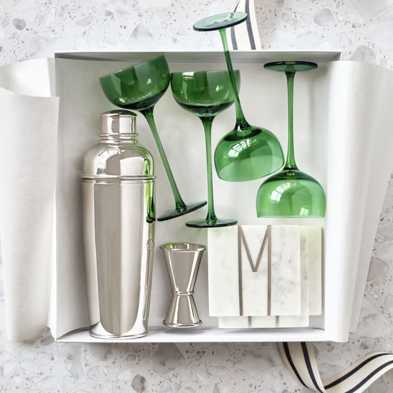 Marble "M" Monogram Coasters, Set of 4 + Reviews | Crate & Barrel