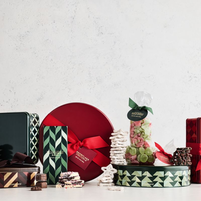 Dark Chocolate Tree Pretzels in Gift Tin + Reviews | Crate & Barrel Canada